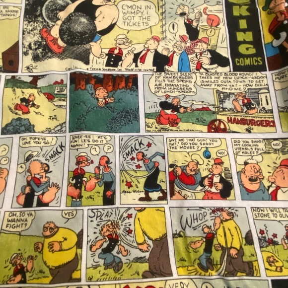 Popeye | Art | Vintage Popeye Comic Print Fabric | Poshmark